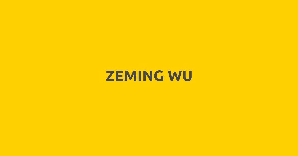 ZEMING WU | Almada