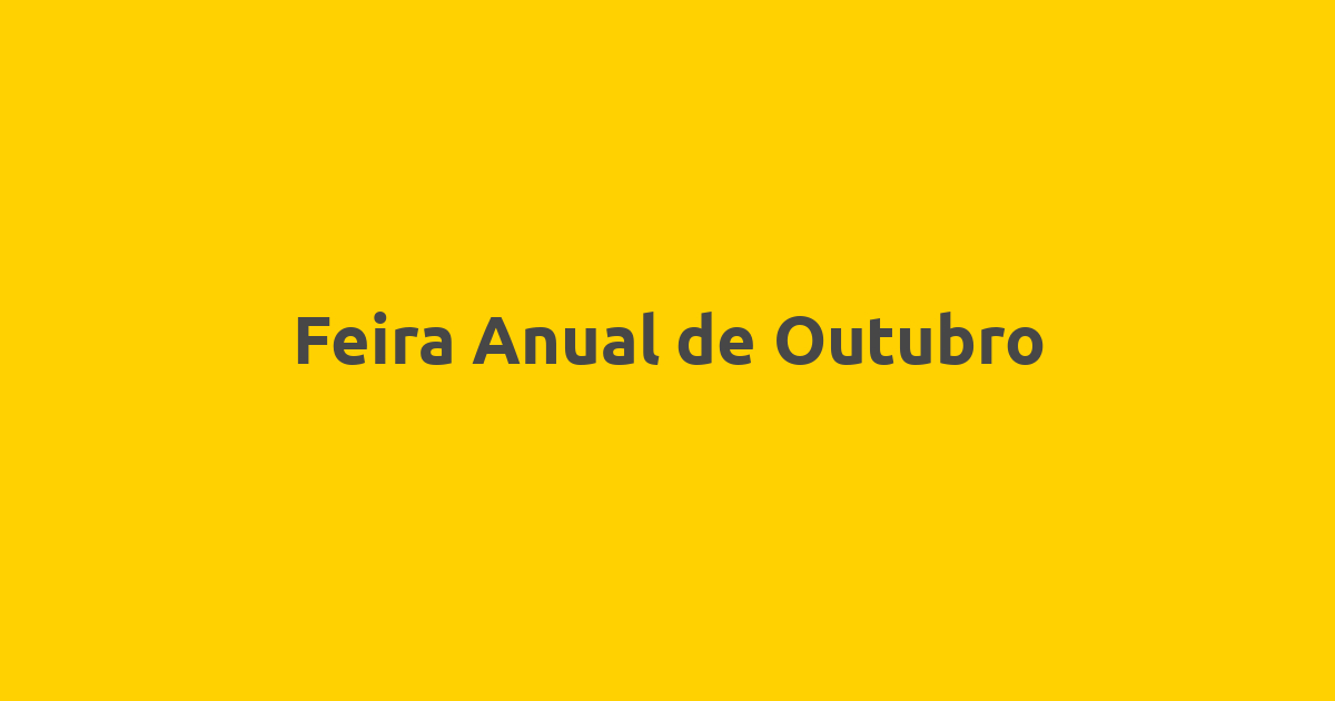 Feira Anual De Outubro | Vila Franca De Xira